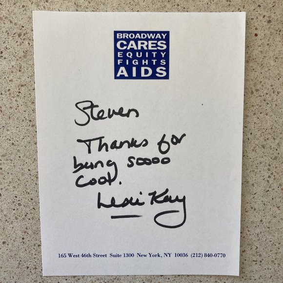 Autograph | Other | Lesli Kay Signed Inscribed Bcefa Paper 4 2 X 5 12 ...
